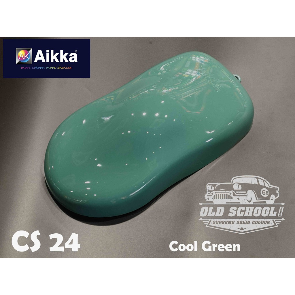 AIKKA CS24 COOL GREEN OLD SCHOOL SUPREME SOLID COLOUR 2K PAINT | Shopee ...