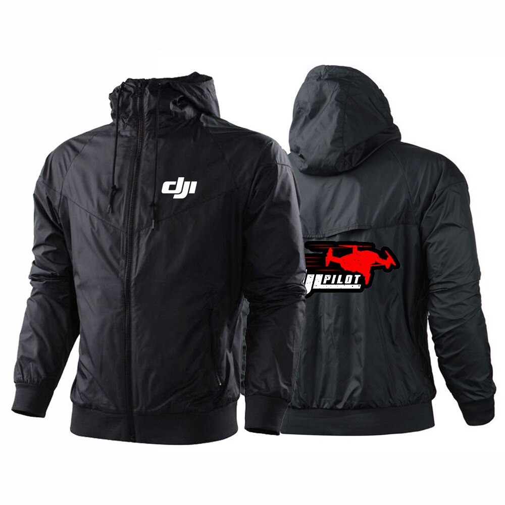Dji Professional Pilot Drone Logo New Zipper Quality Fitness Solid ...