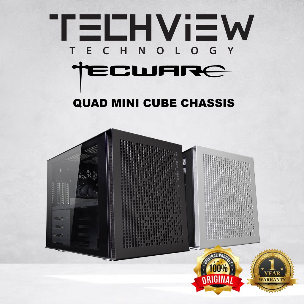 Tecware Quad Cube T G Matx Gaming Case Shopee Malaysia