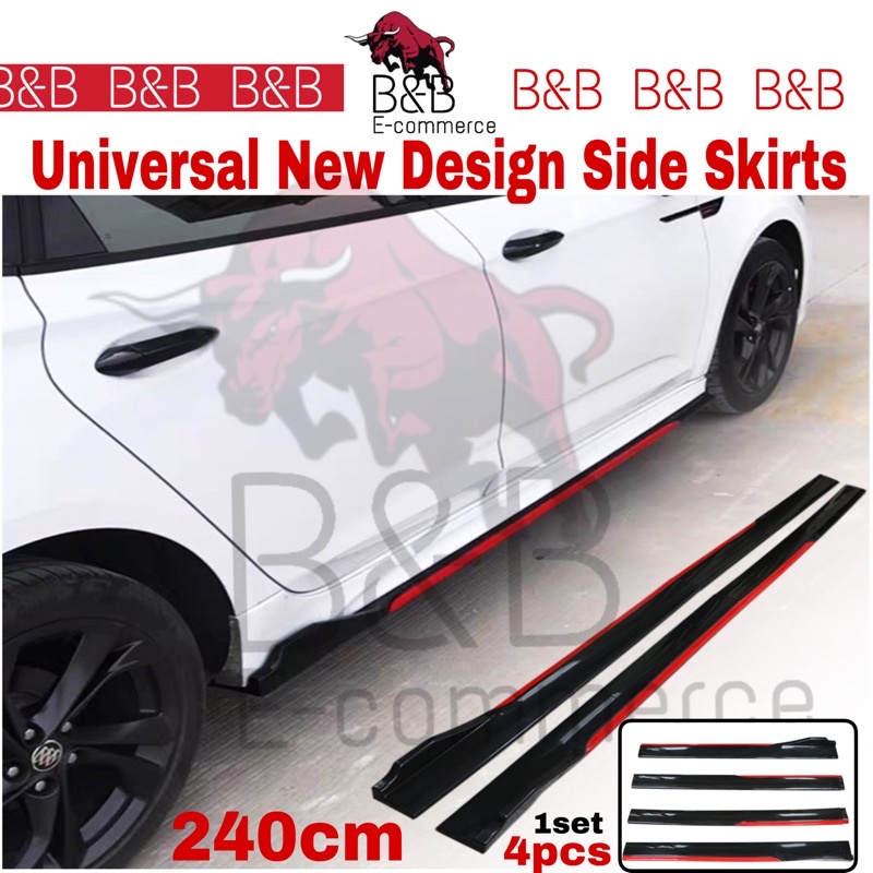 🔥New Design 🔥Universal Car Bumper Universal Side Skirts ABS Material ...