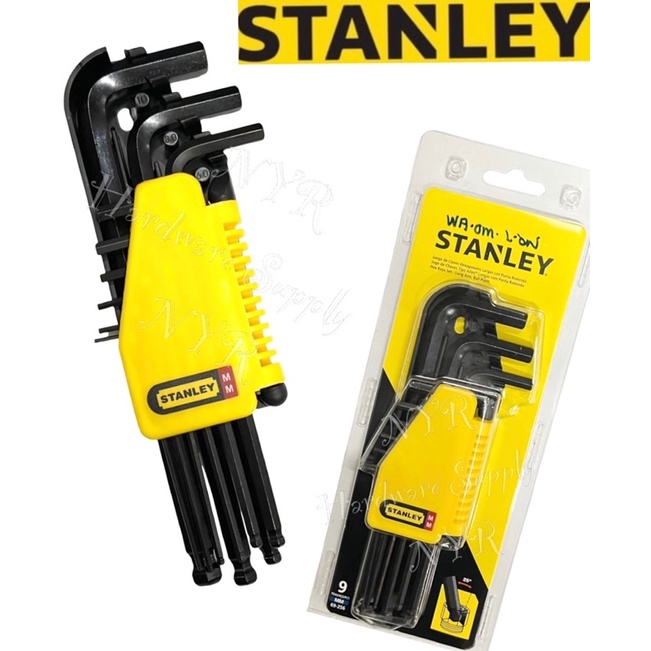 Stanley 9pc Allen Key Set Ball Point Black / Hex Key Set / Price Per ...