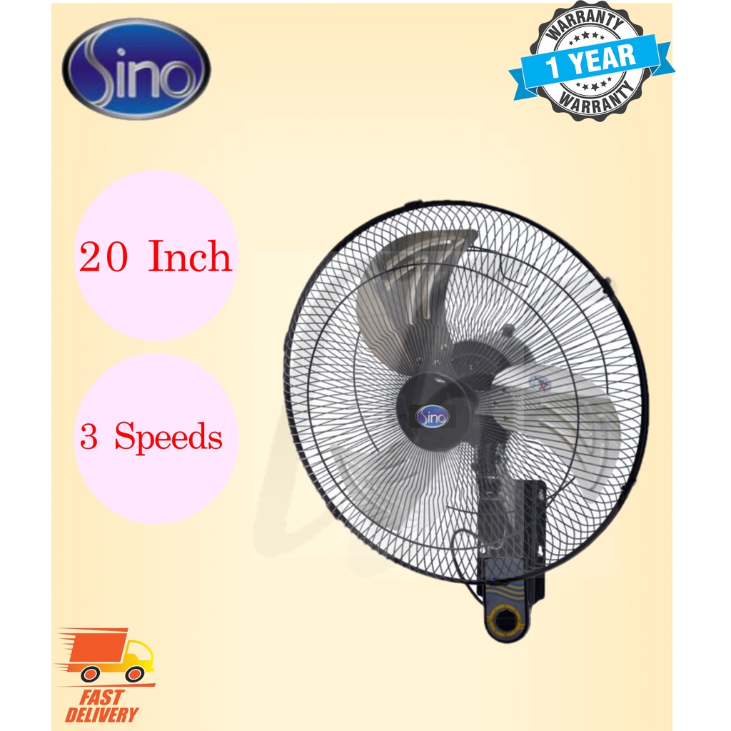 SINO 20 Inch Wall Fan Pull Cord Remote Control Kipas Dinding ...