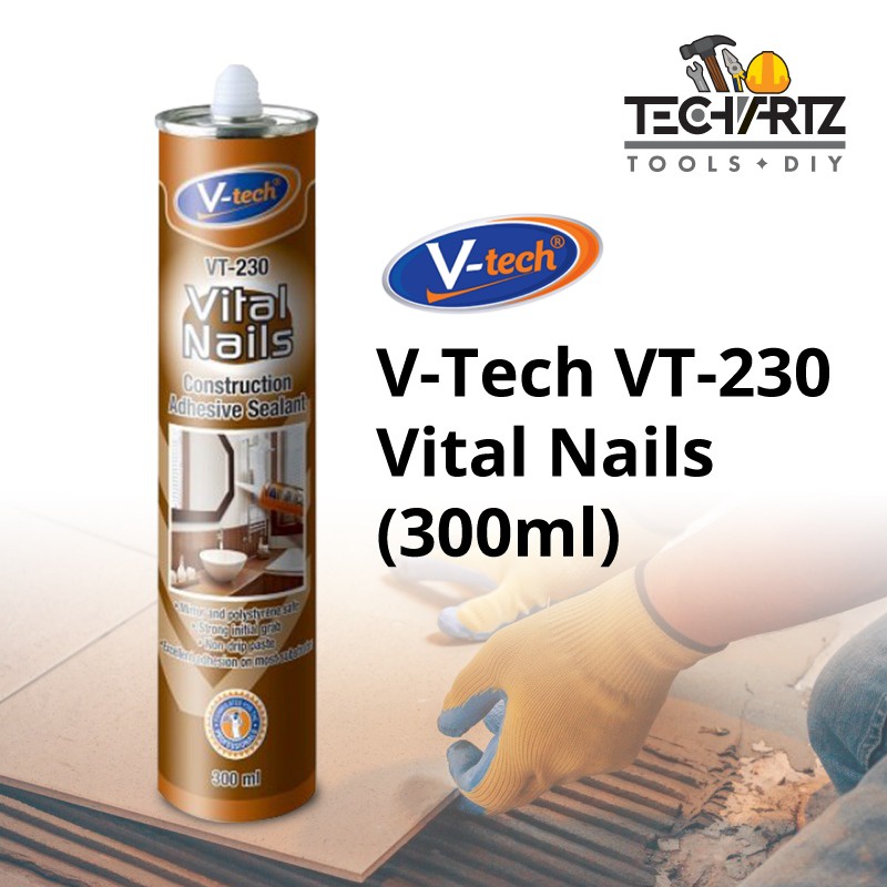 V-Tech VT-230 Vital Nails (300ml) Construction Adhesive Sealant | Shopee Malaysia