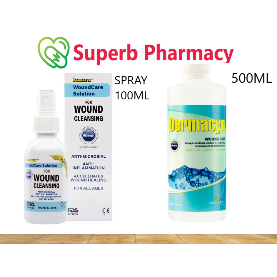 DERMACYN WOUND CARE SOLUTION 100ML / 500ML | Shopee Malaysia