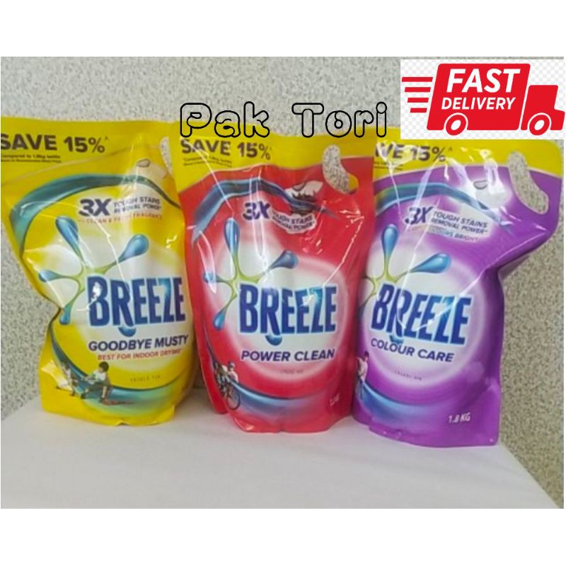 Breeze Detergent Liquid（Refill）1.5kg/1.8kg | Shopee Malaysia