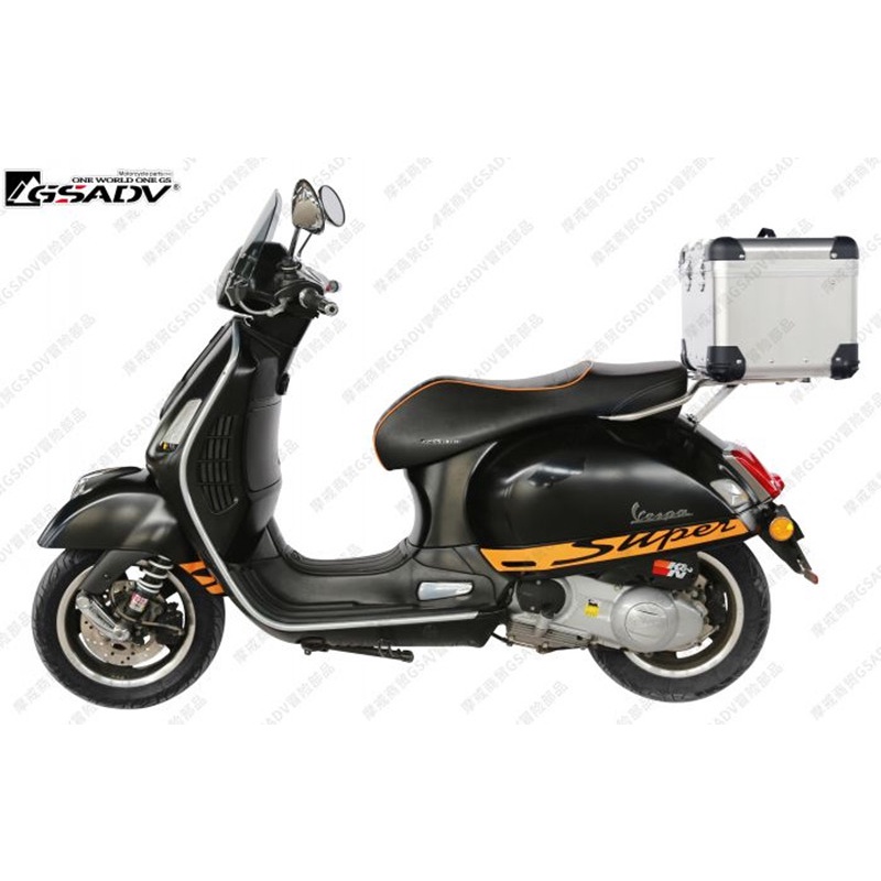 GSADV Vespa GTS 300 Super Sport Motorcycle Top Box Aluminium With ...