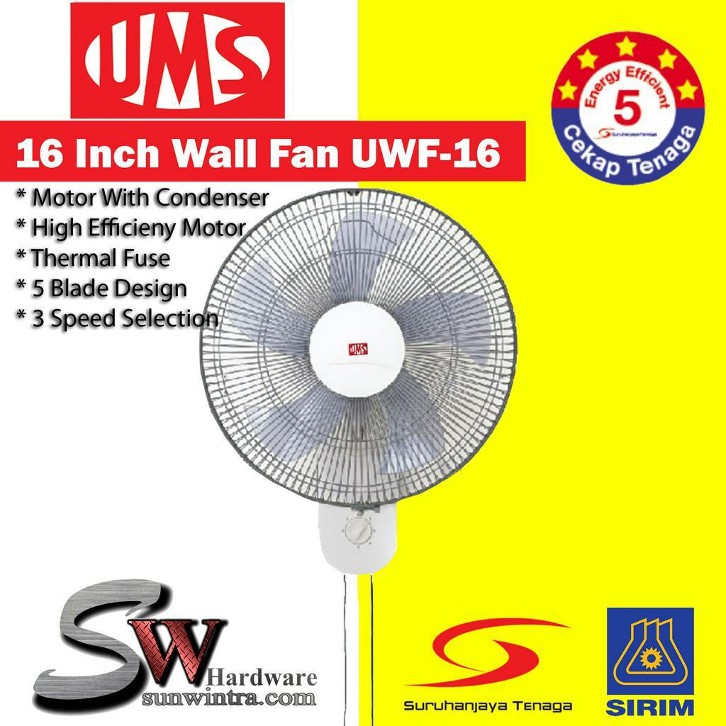 UMS 16 Inch Wall Fan SIRIM Approved 5 Blade (16") Kipas Dinding 16 Inci | Shopee Malaysia