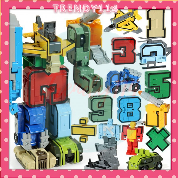 Alphabet Number Transformer Vehicle Aircraft Robot Educational Baby ...