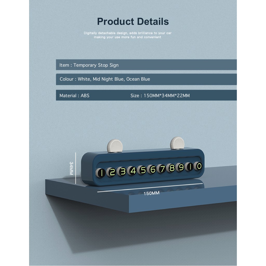 Stop Sign Bracket Temporary Parking Number Plate Double Park No Worry ...