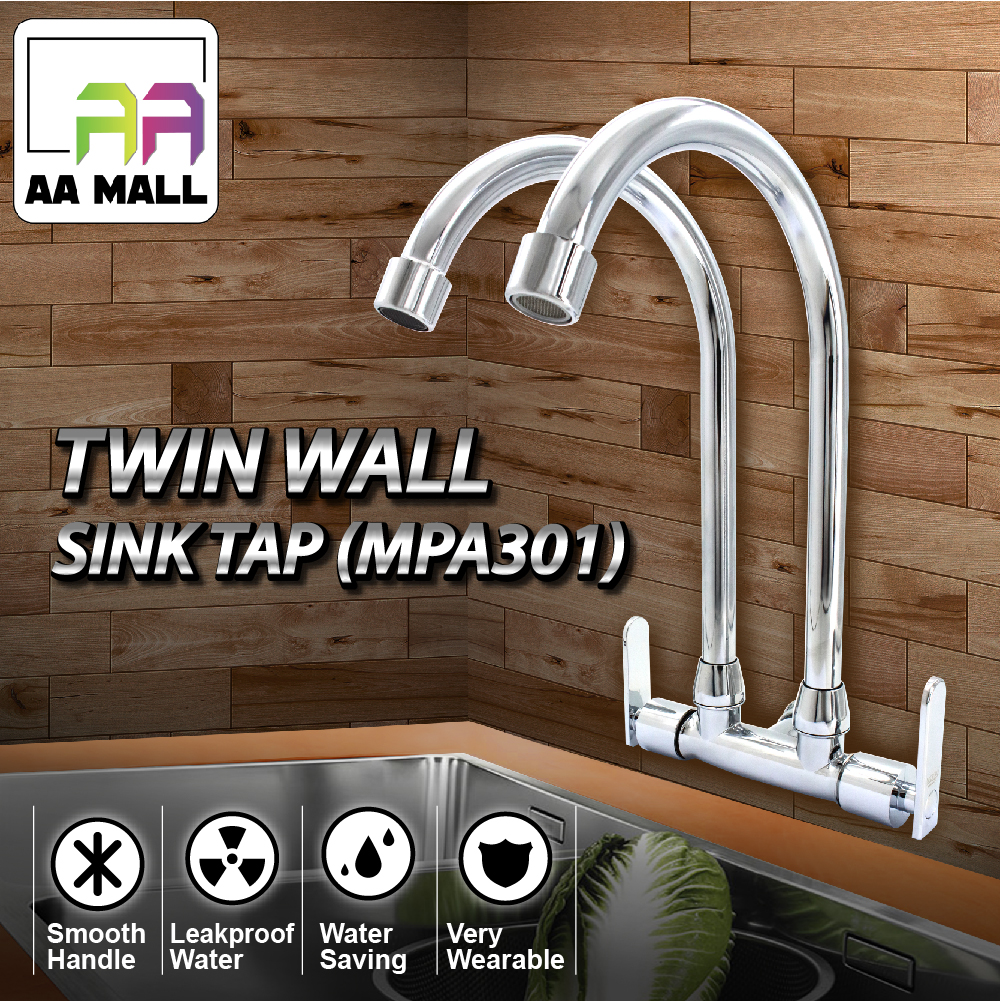 MCPRO Kitchen Faucet TWIN WALL SINK TAP (MPA301) | Shopee Malaysia