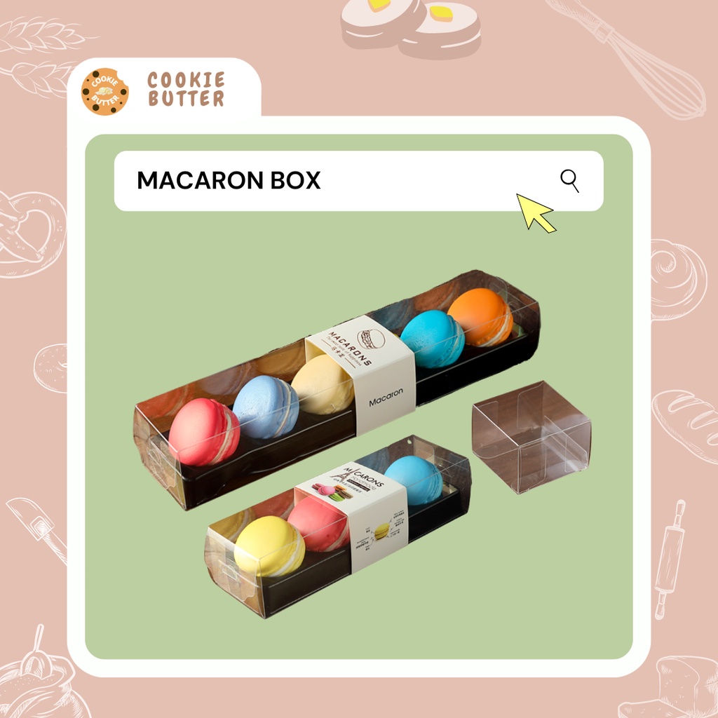 Macaron Box / Transparent Macaron Gift Box / Pastry Packaging Box ...