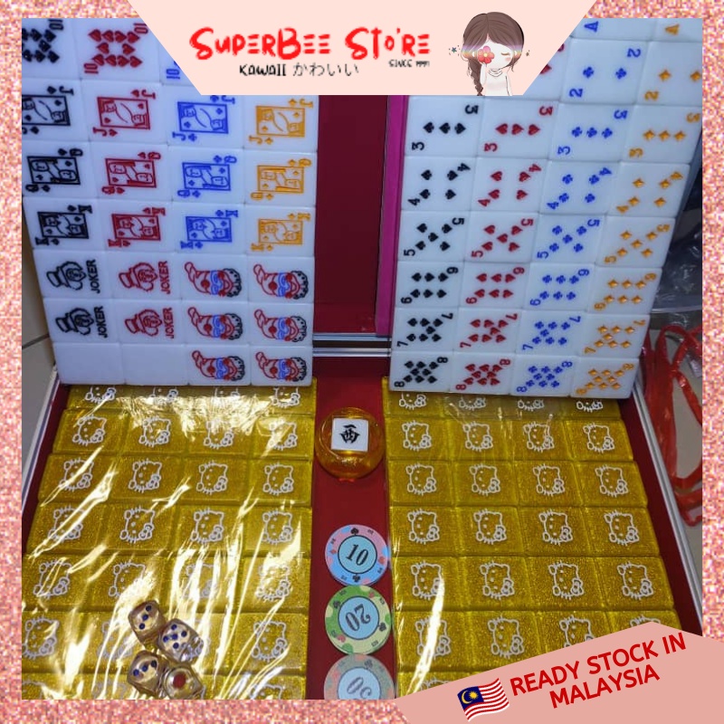 LIMITED EDITION Hello Kitty Crystal Mahjong 4Player Mahjong 3Player ...