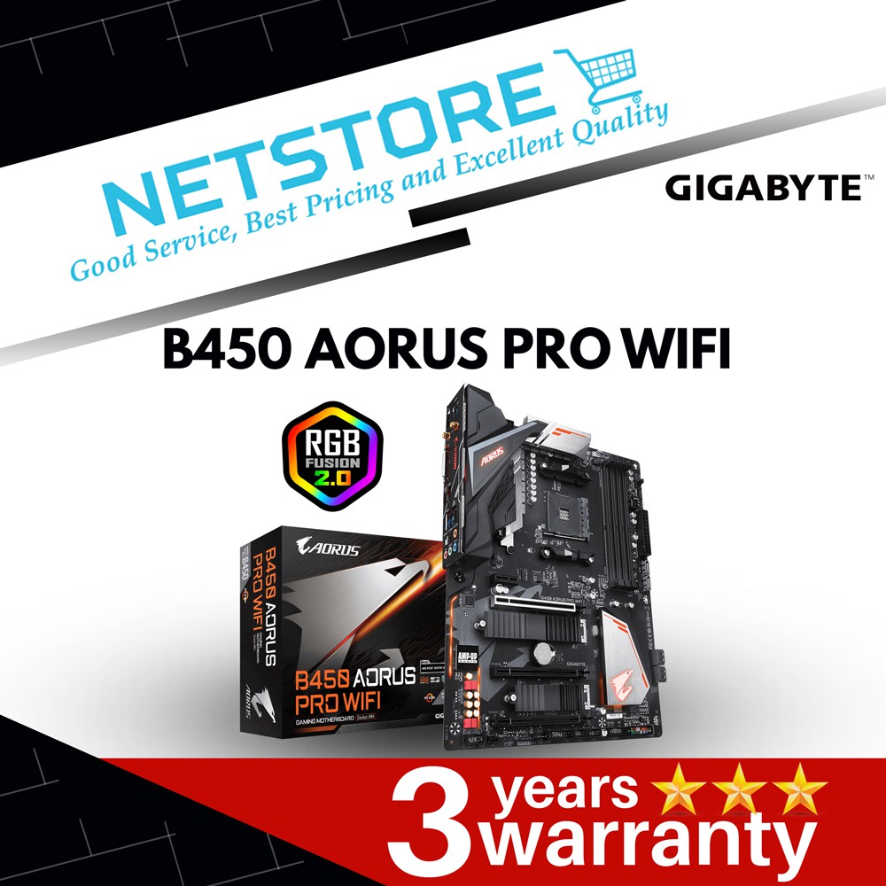 Gigabyte b450 aorus pro wifi amd b450 atx motherboard | BeeCost