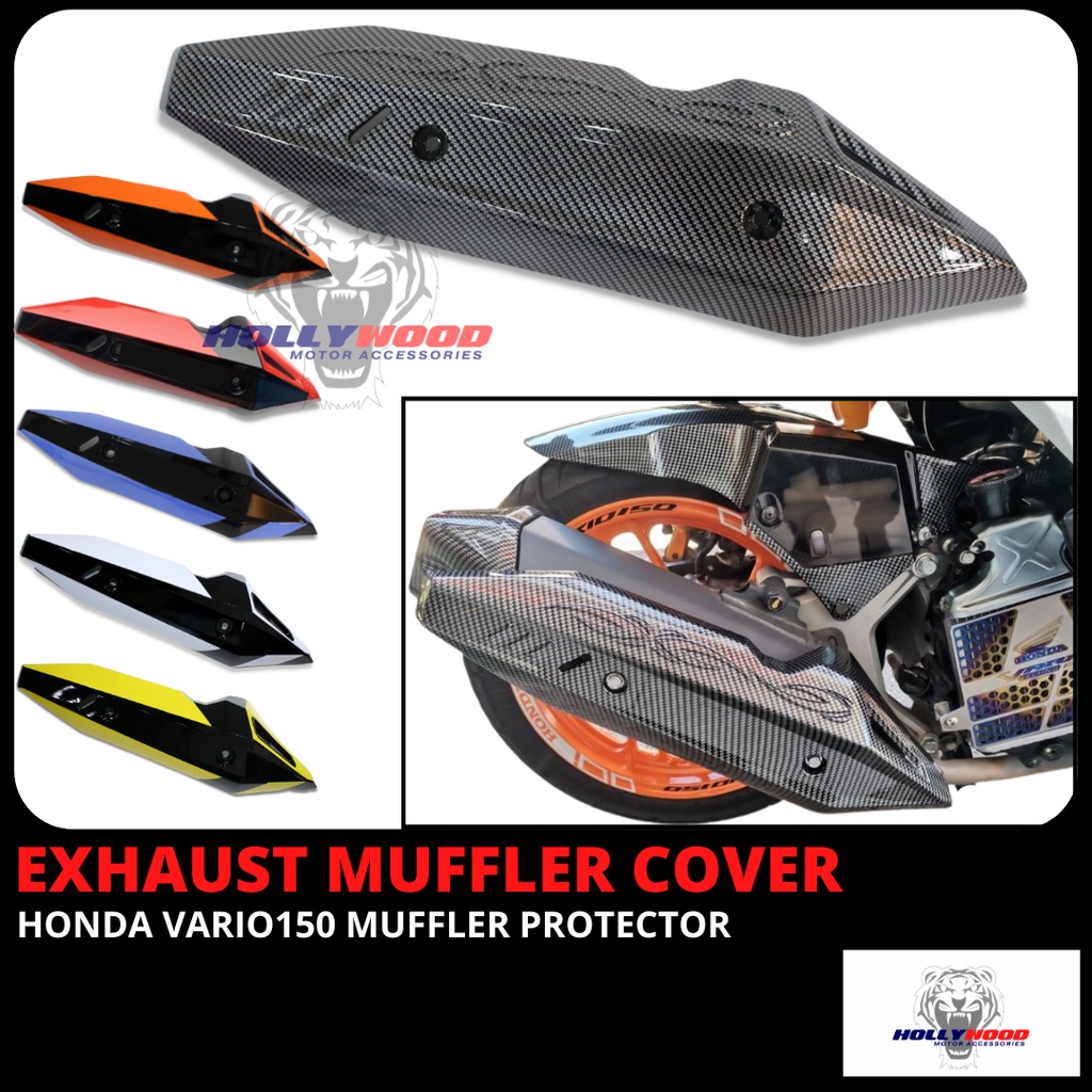 HONDA VARIO150 MUFFLER PROTECTOR / EXHAUST COVER / COVER EKZOS / CARBON ...