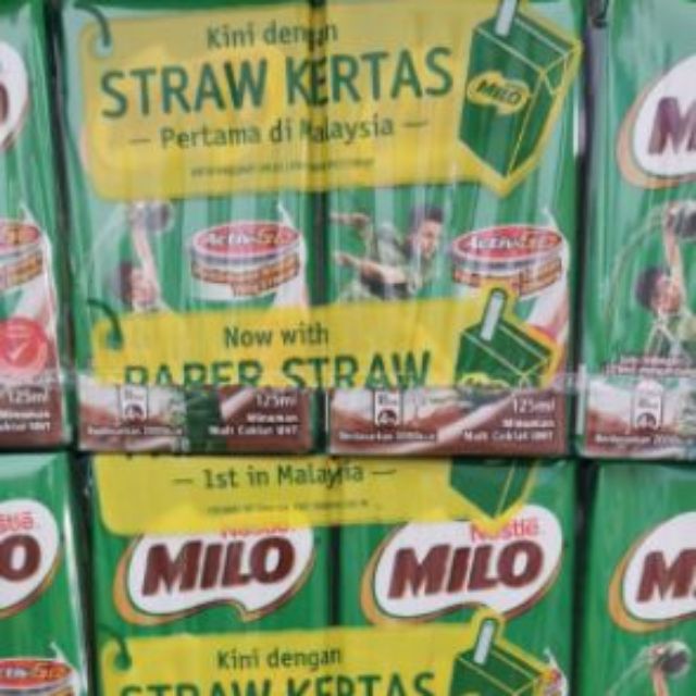MILO KOTAK with ACTIV-GO 125ml x 4 with paper straw | Shopee Malaysia