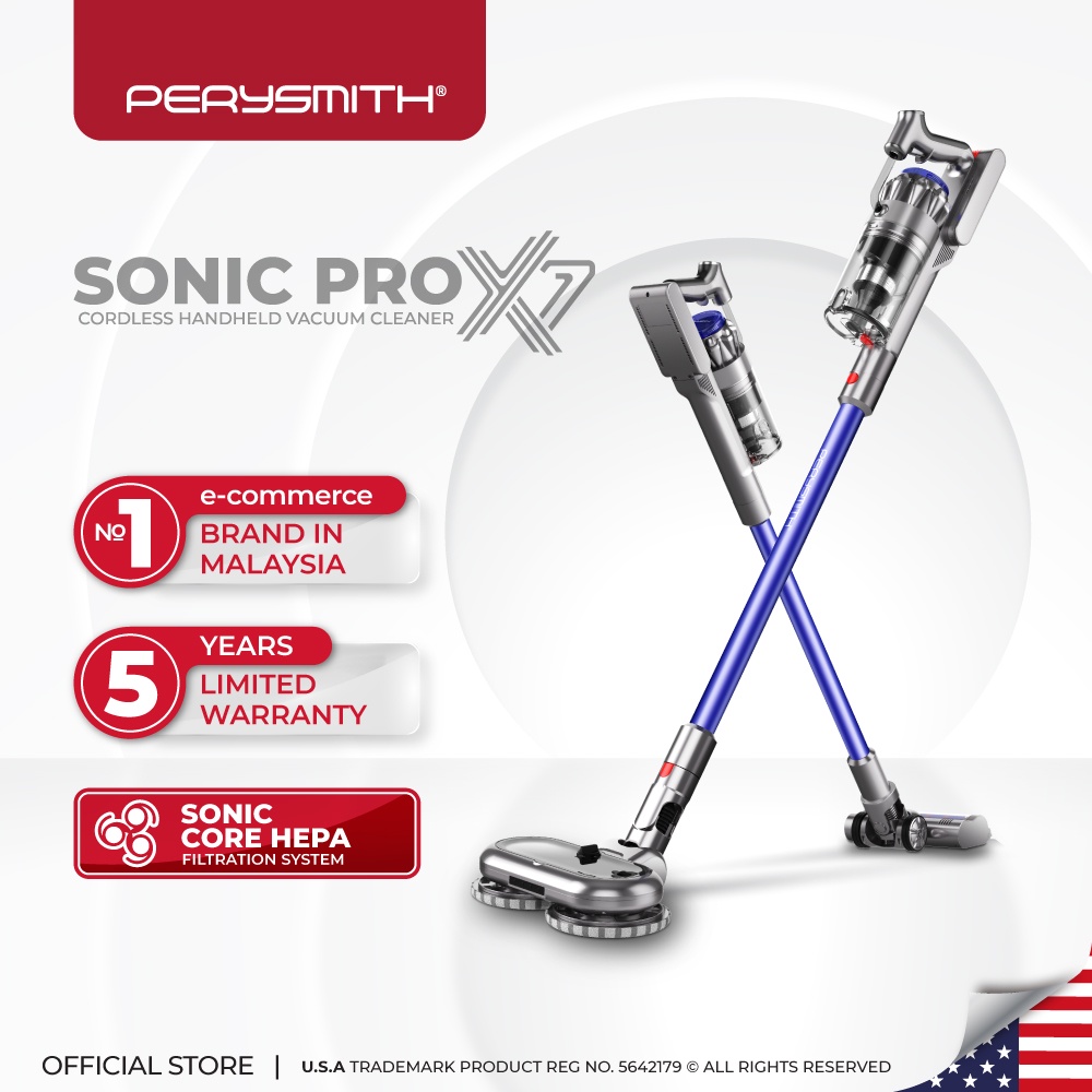 PerySmith Cordless Vacuum Cleaner Sonic Pro Core Series X7 | Shopee ...