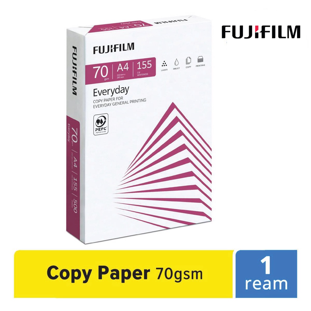 FUJIFILM Everyday A4 Paper 70gsm 1 ream (500 sheets) | Shopee Malaysia