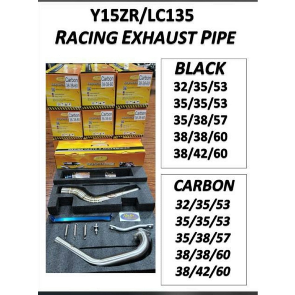 HPSP Racing exhaust (CARBON/BLACK)/MUFFLER ONLY, Y15ZR/PNP LC135, (32x35x53)(35x35x53)(35x38x57 ...