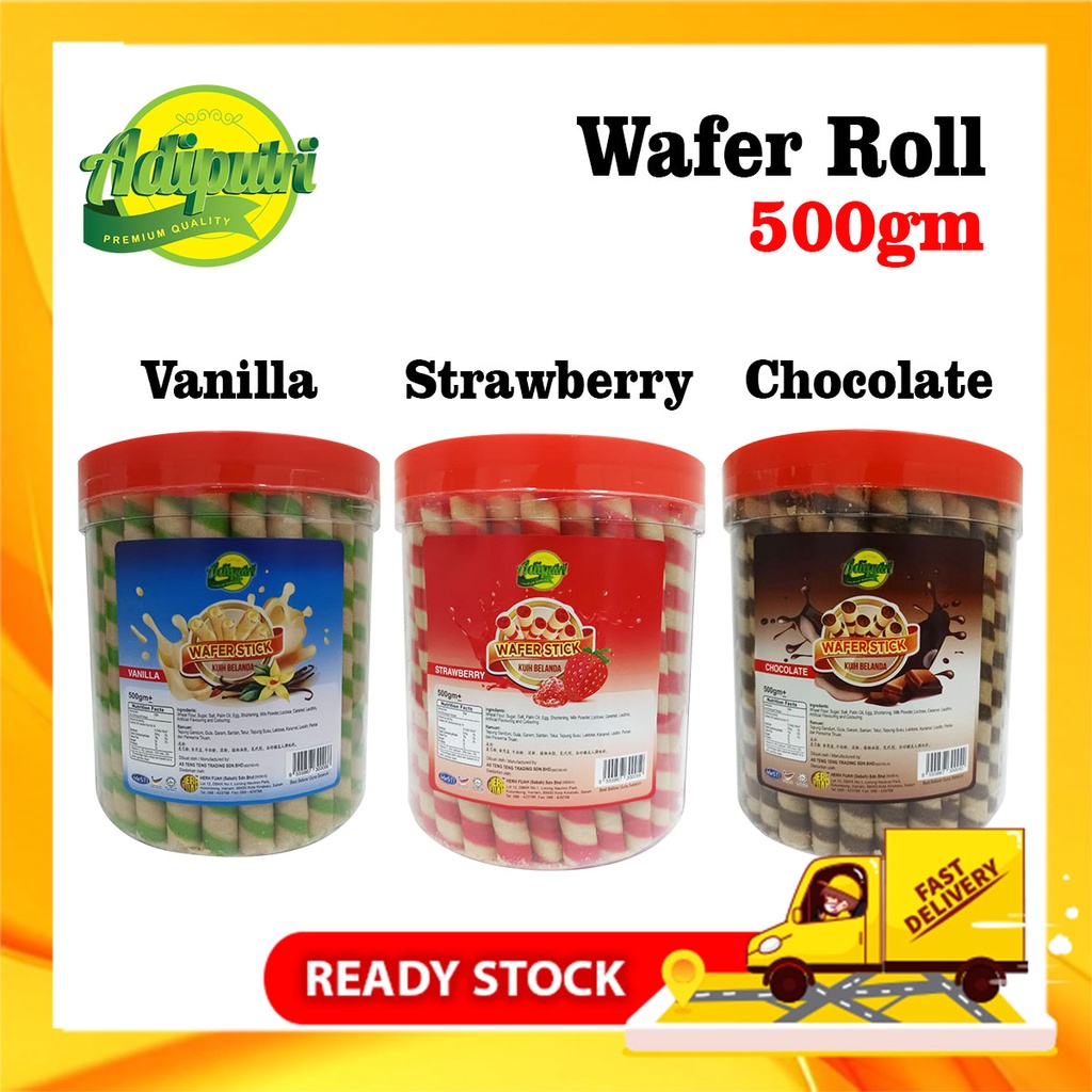 Adiputri - Wafer Stick/ Wafer Roll - Chocolate/Strawberry/Vanilla ...