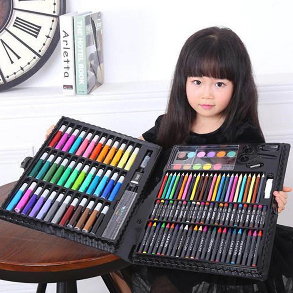 150PCS! Set Pensel Warna Kanak-Kanak Kids Drawing Set Kids Colour ...