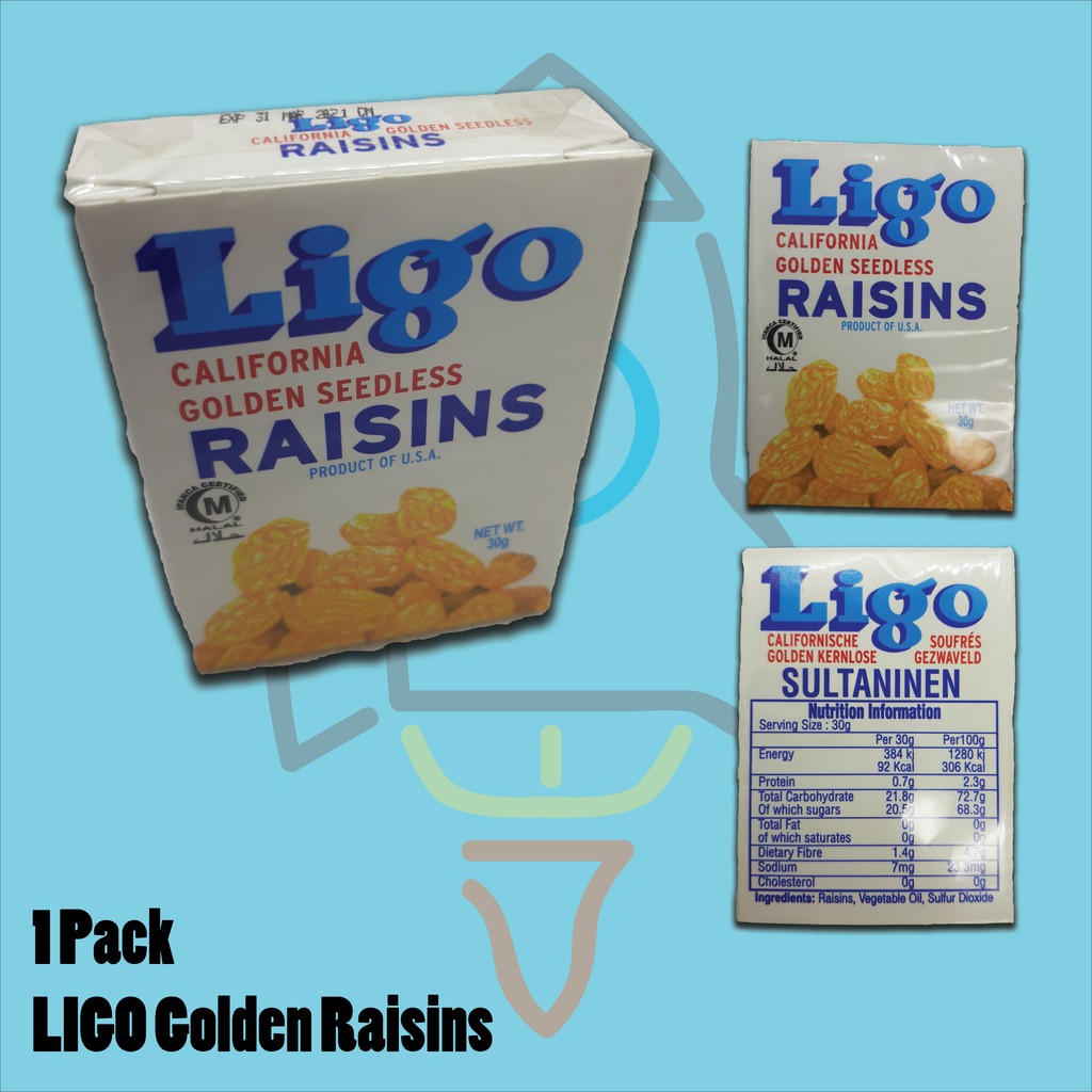 LIGO Seedless Golden Raisin (30g X 1 pack) [Buy 6 selections @ RM20 ...