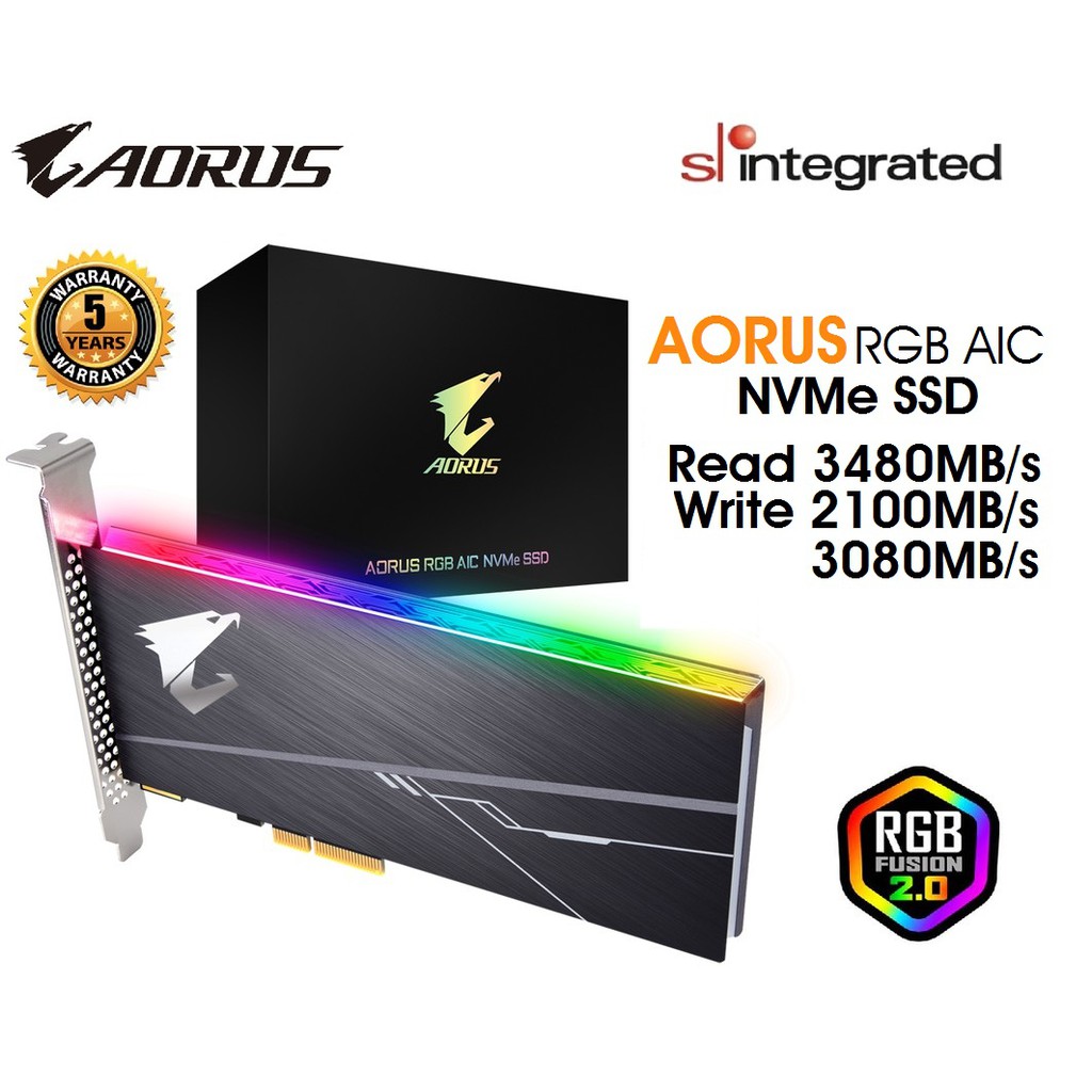 GIGABYTE AORUS RGB AIC NVMe SSD 512GB/1TB | Shopee Malaysia