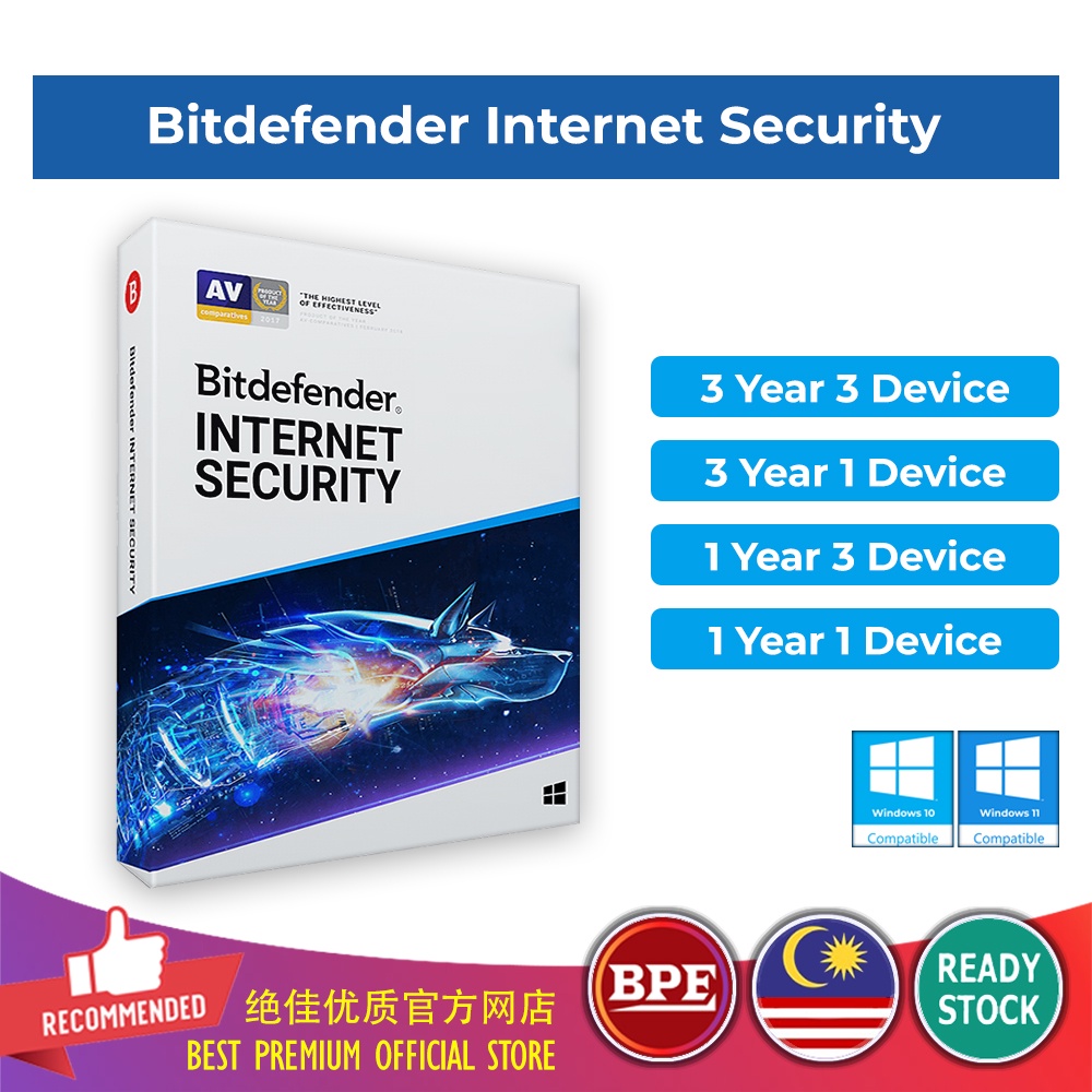 BitDefender Internet Security Antivirus Original License Subscription ...