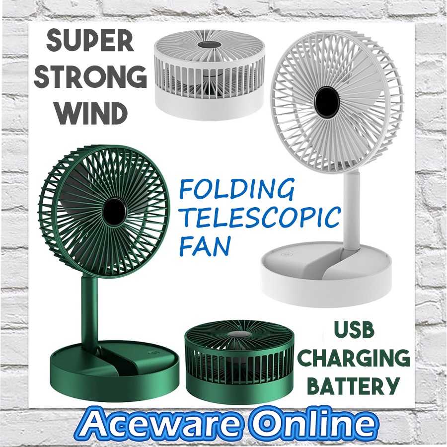 TELESCOPIC FOLDING FAN MINI WIRELESS FAN STRONG WIND MINI FAN ...