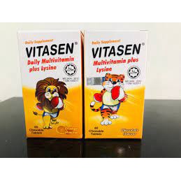 VITASEN MULTIVITAMIN PLUS LYSINE 30 CHEWABLE TABLET | Shopee Malaysia