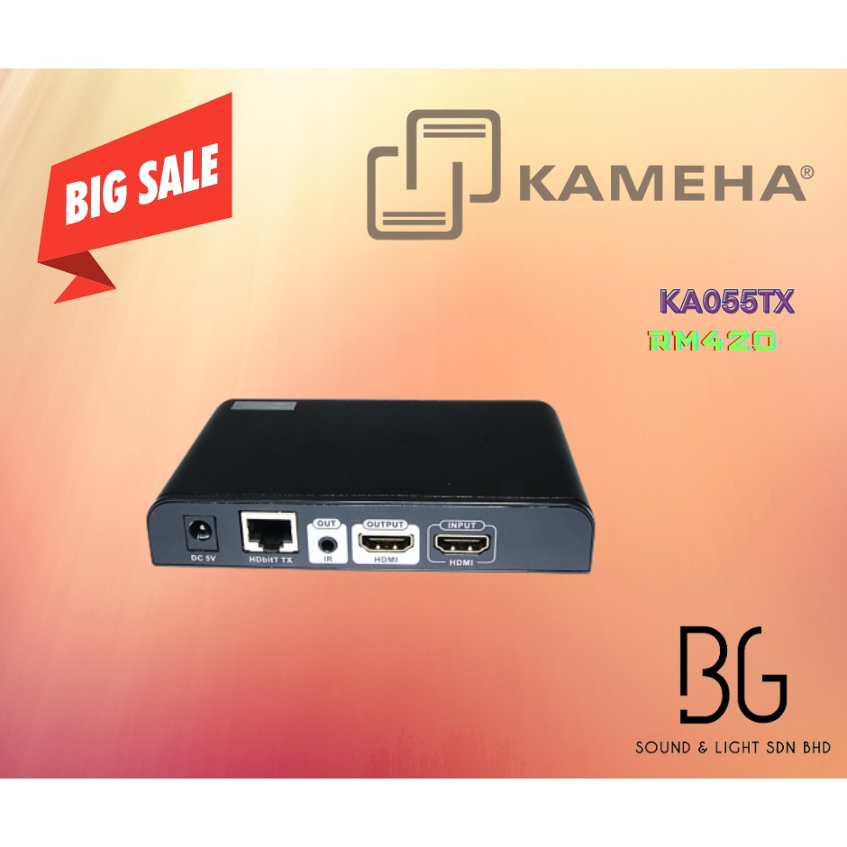 KA055-TX HDMI EXTENDER 100M WITH IR HDbitT WITH EXTERNAL ROUTE TX ...