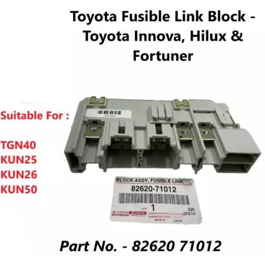 100% ORIGINAL TOYOTA FUSIBLE BLOCK LINK INNOVA/FORTUNER/HILUX | Shopee ...