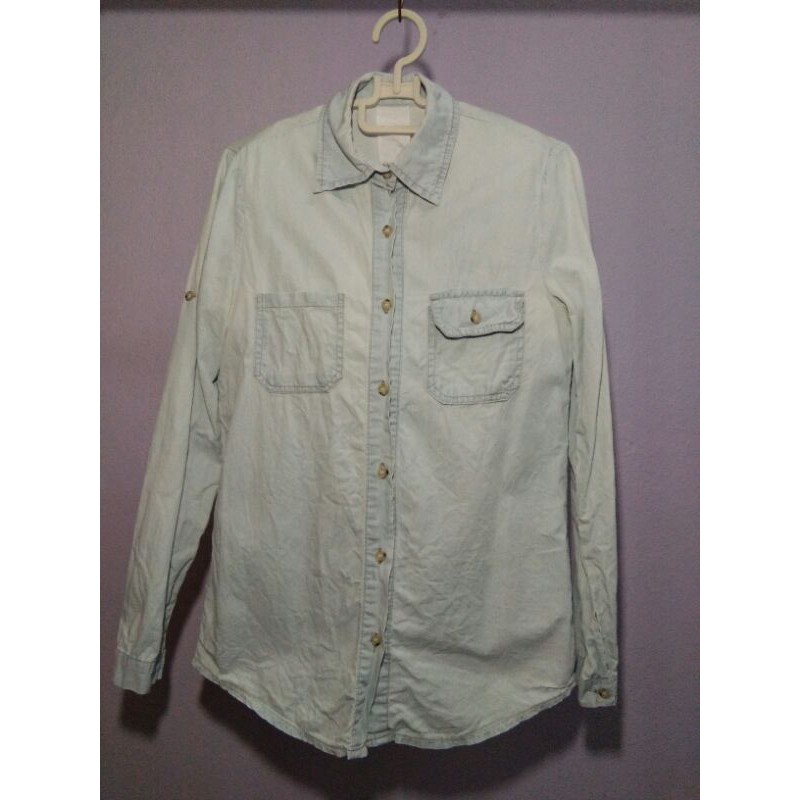 BAJU KEMEJA PLAIN WARNA BIRU TERANG DAN BIRU MUDA | Shopee Malaysia