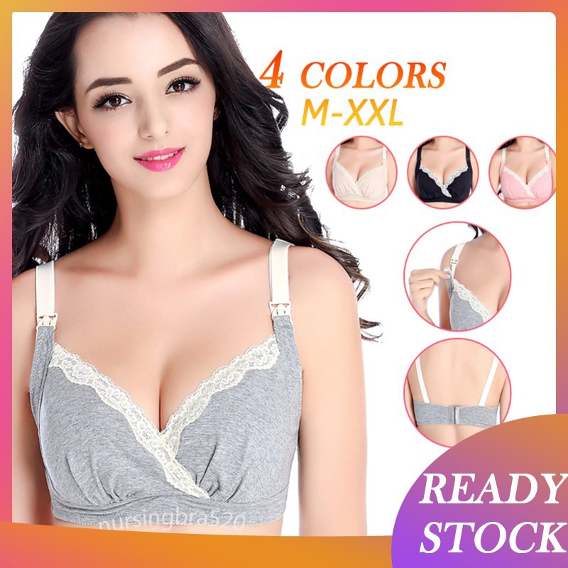 Push Up Nursing Bra Wireless Soft Bralette Breastfeeding Underwear 1526 | Shopee Malaysia
