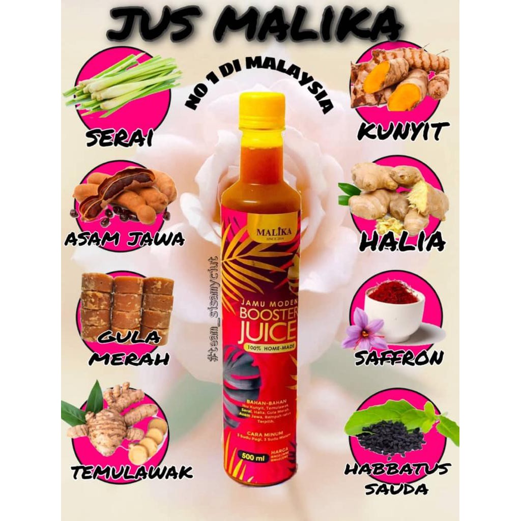 JUS KUNYIT MALIKA (JAMU MODEN) | Shopee Malaysia