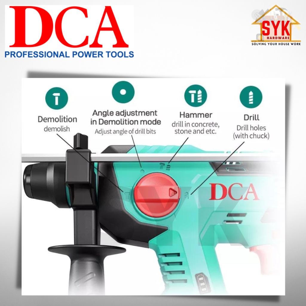 SYK (FREE SHIPPING) DCA ADZC22 Cordless Brushles Rotary Hammer Concrete ...