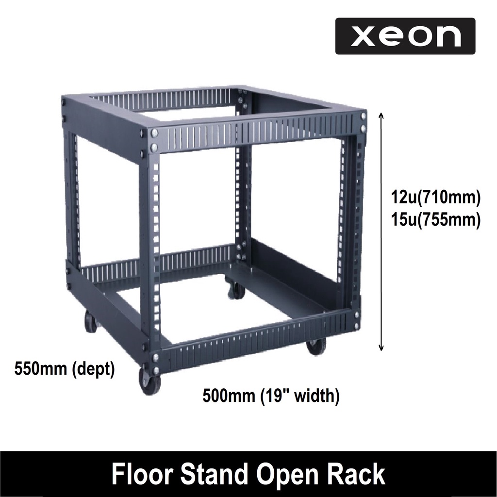 12U / 15U Open Server Rack ( 4 post open rack) | Shopee Malaysia