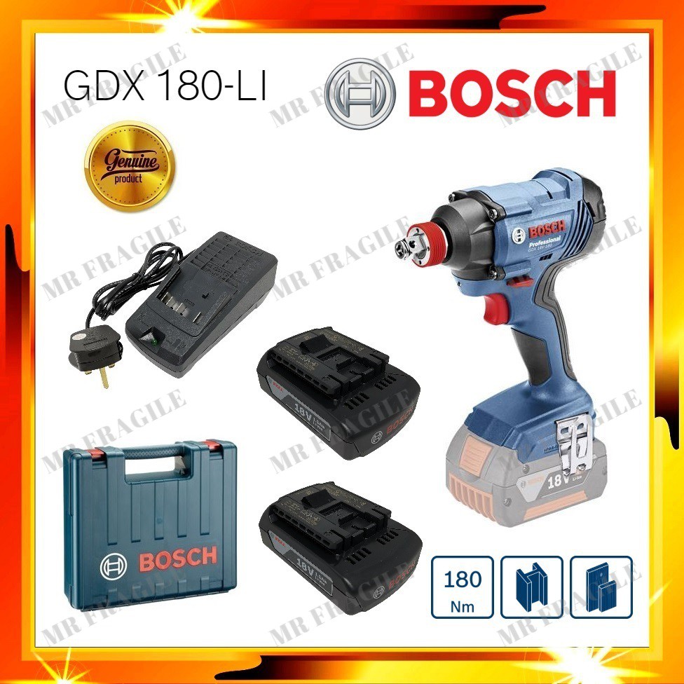 Bosch Gdx 180 Li Cordless Battery Impact Driver Wrench Gdx 180li