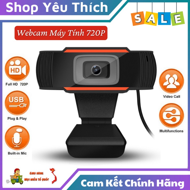 Computer webcam with 720p resolution and microphone dedicated for ...