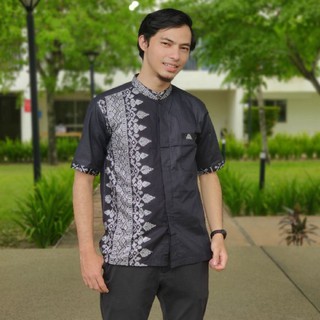 BAJU BATIK HITAM SILVER (KEMEJA BATIK) Ready Stock | Batik Viral| Baju ...
