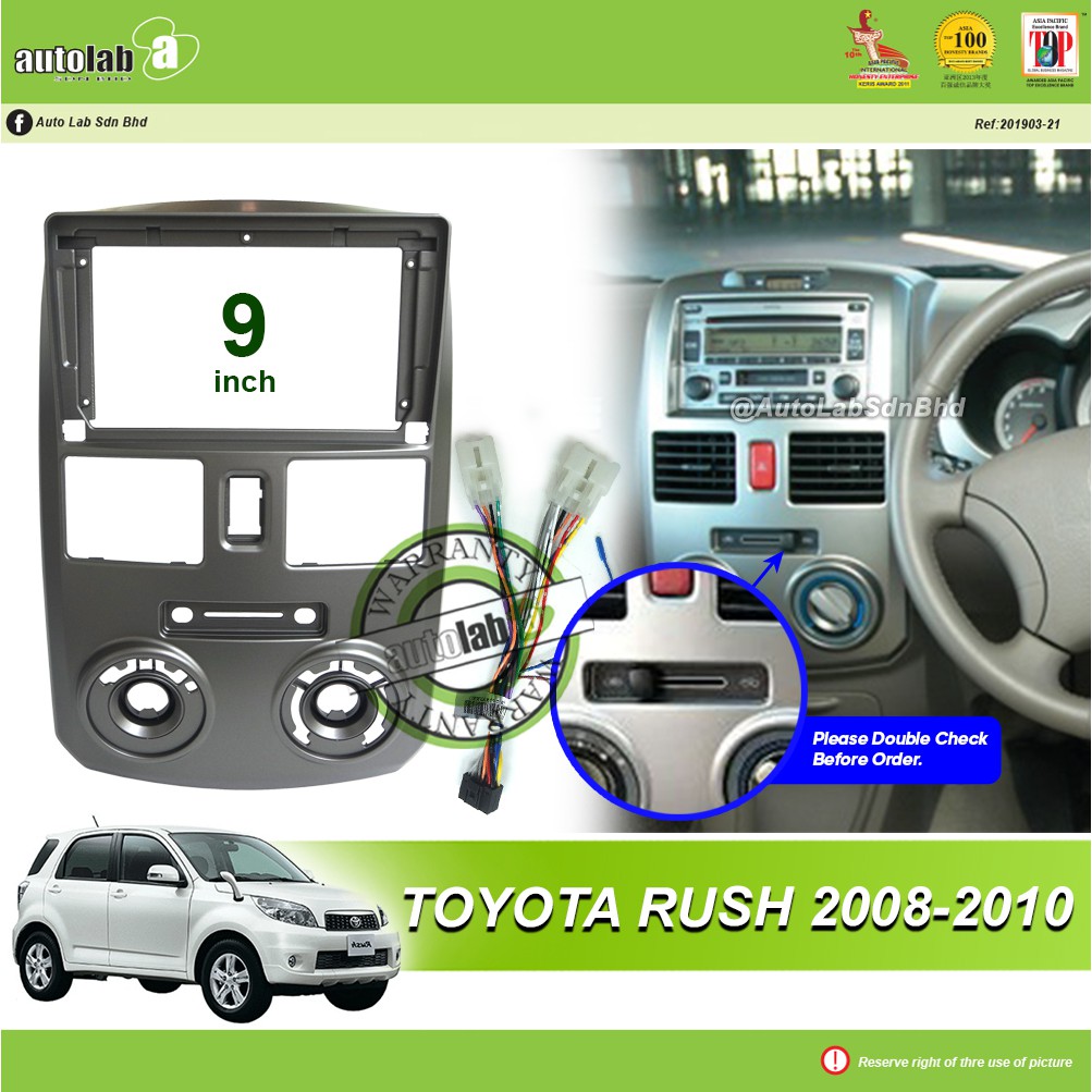 Android Player Casing 9" Toyota Rush 2008-2010 with Socket Toyota 2H ...