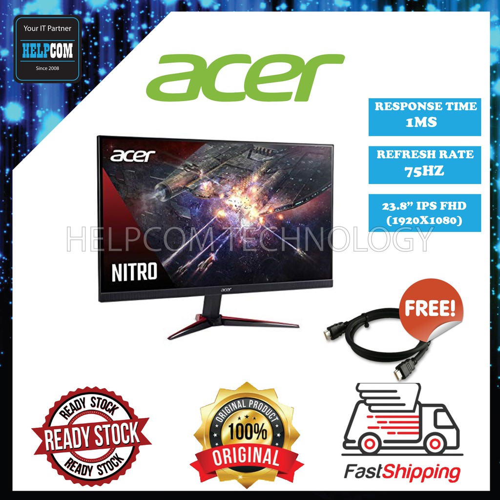 ACER NITRO VG240Y 75HZ GAMING MONITOR | Shopee Malaysia