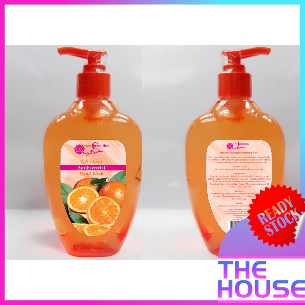 Pure Carnation Refreshing Antibacterial Hand Wash 500ml | Shopee Malaysia
