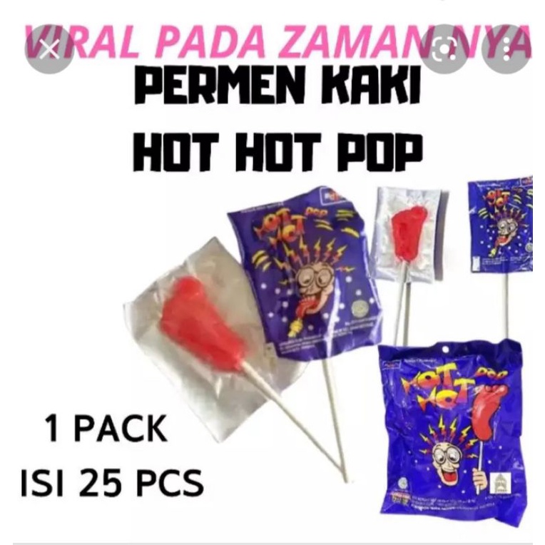 Hot hot pop/gula gula kaki/gula legend 1 pack isi 25pcs | Shopee Malaysia