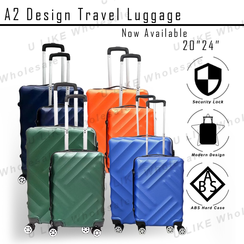 (READY STOCK)new design A2 luggage 20"0NLY/24"ONLY abs travel luggage ...