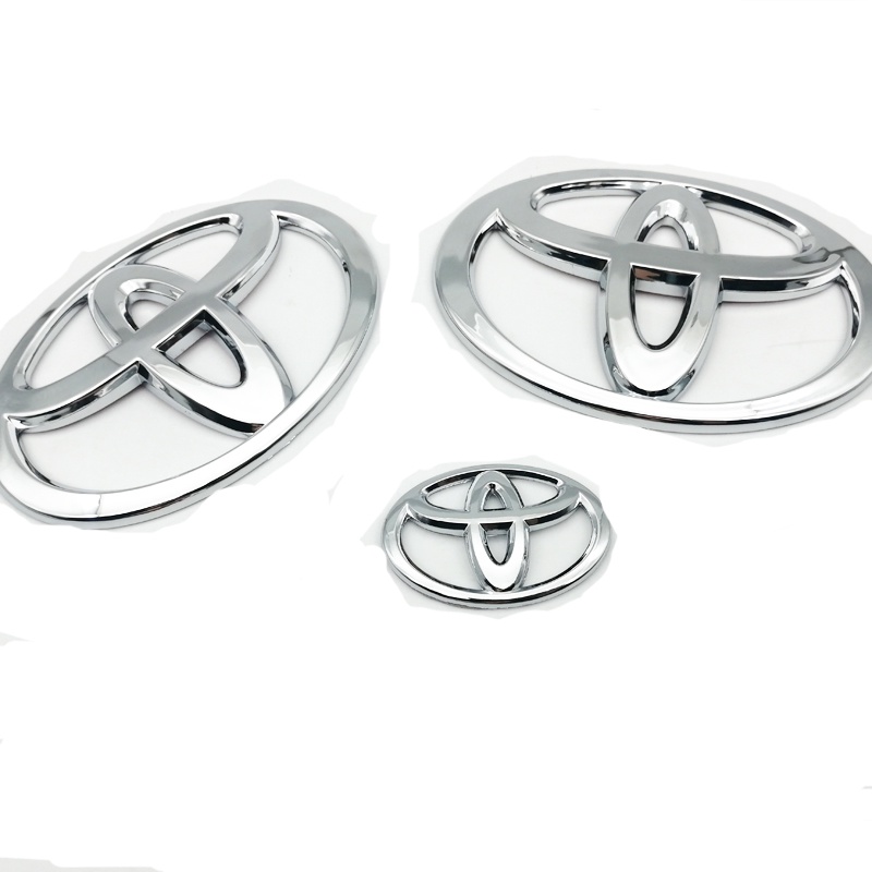 1 x Chrome TOYOTA Logo Car Auto Front Rear Trunk Emblem Sticker Decal ...