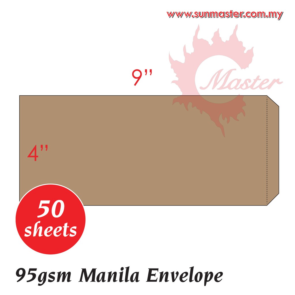 4" x 9" (NW) Manila Envelope (50s) | Shopee Malaysia