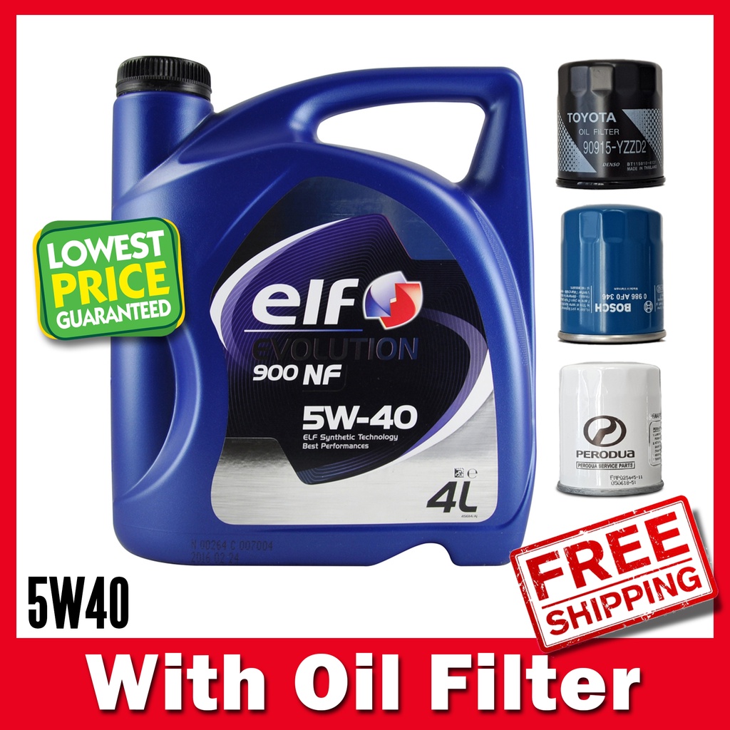 ELF Evolution 900 NF 5W40 (5W-40) Fully Synthetic Engine Oil 4L with ...