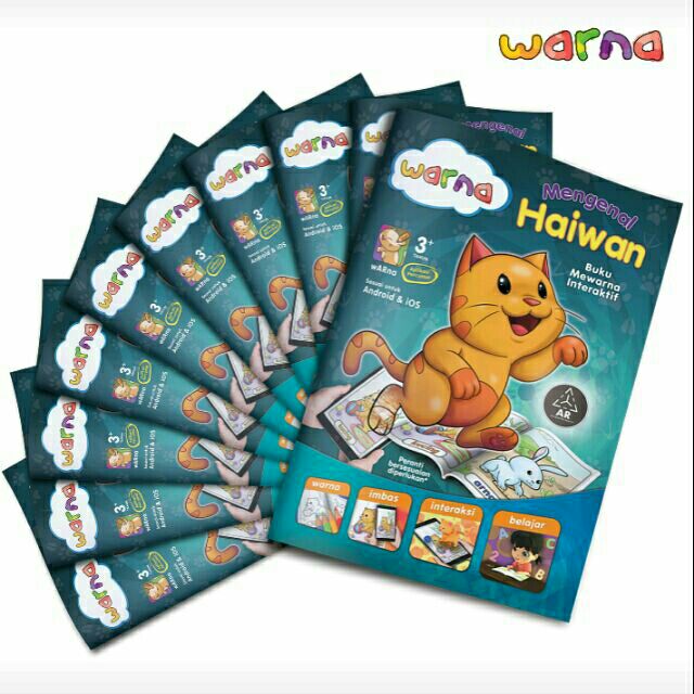 Belajar mengeja, mewarna dengan interaktif 3d augmented reality buku ...
