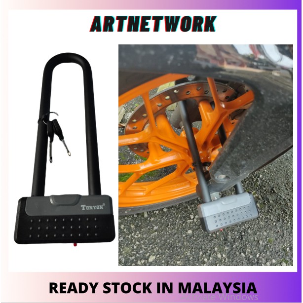TONYON Fork Lock Tyre Heavy Duty Security Chain Lock Motorcycle Lock ...