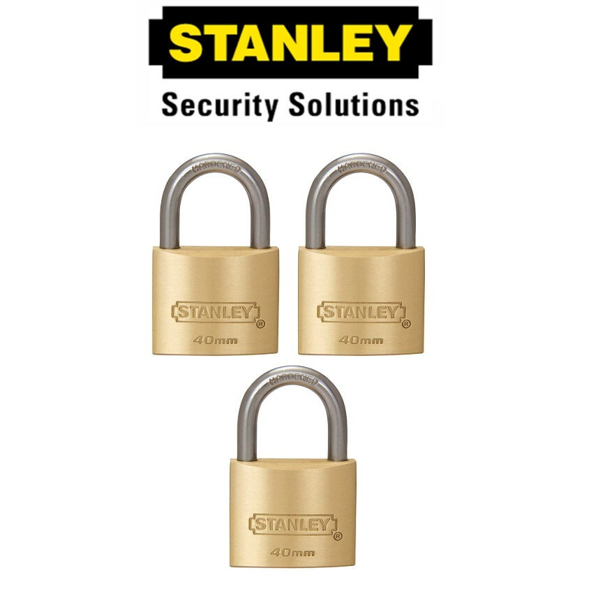 Stanley CWCL0088 High Quality And High Durability 3-in-1 Brass Padlocks ...